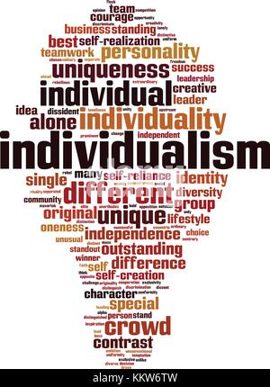 Individualism word cloud concept. Vector illustration Stock Vector ...