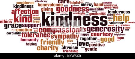 Kindness word cloud concept. Vector illustration Stock Vector Image ...
