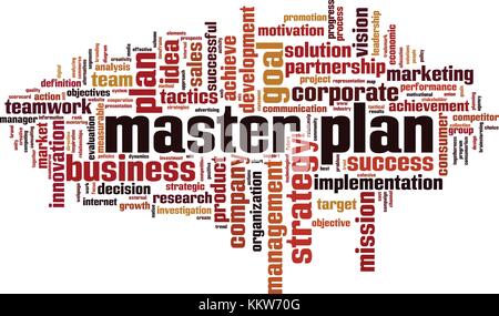 Master plan word cloud concept. Vector illustration Stock Vector Image ...