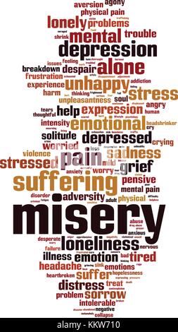 Misery word cloud concept. Vector illustration Stock Vector Image & Art ...