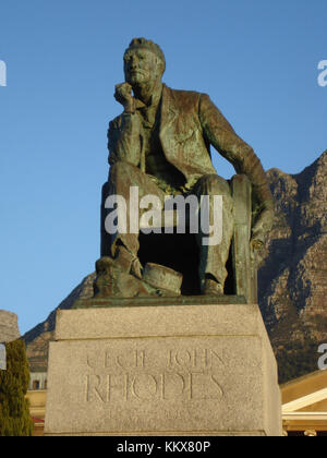 the statue of imperialist and controversial figure cecil rhodes on the ...