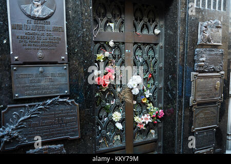 Eva Peron's Grave, Recoleta Cemetery, Recoleta District, Buenos Aires ...