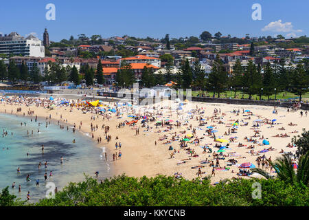 Coogee Beach from Dunningham Park, Coogee, an eastern suburb of Sydney ...