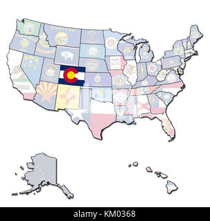 Colorado state political map Stock Photo: 18323906 - Alamy