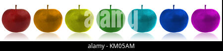 Color apples. Seven color apples Stock Photo - Alamy