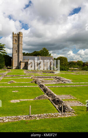 Church and Abbey ruins in England Stock Photo - Alamy