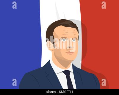 French Presidential Election 2017 Vector Illustration Flat Style Stock ...