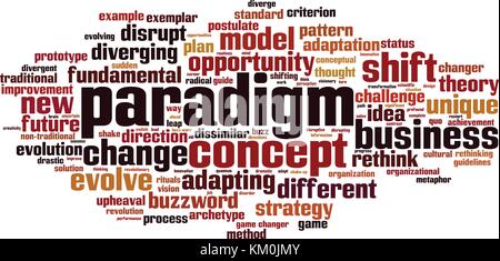 Paradigm word cloud concept. Vector illustration Stock Vector Image ...