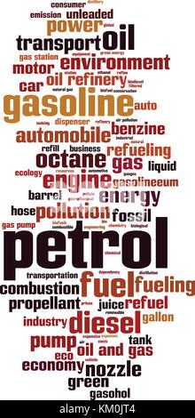 Gasoline word cloud concept. Vector illustration Stock Vector Image ...