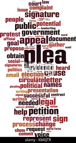 Plea word cloud concept. Vector illustration Stock Vector Image & Art ...