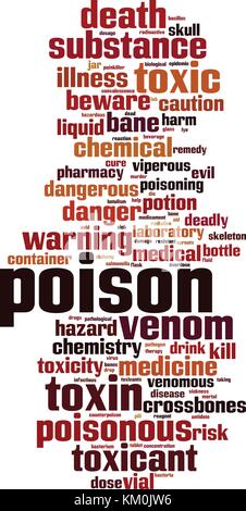 Poison Word Skull and Crossbones Death Kill Symbol Stock Photo - Alamy