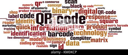 QR code word cloud concept. Vector illustration Stock Vector Image ...