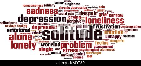 Solitude word cloud concept. Vector illustration Stock Vector Image ...
