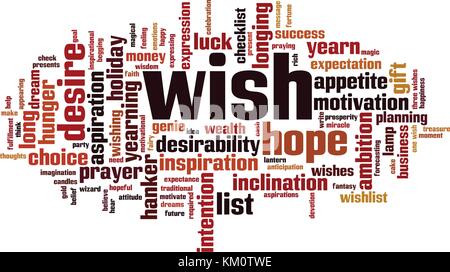 Wish word cloud concept. Vector illustration Stock Vector Image & Art ...