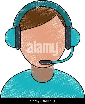 Call center faceless agent scribble Stock Vector Image & Art - Alamy