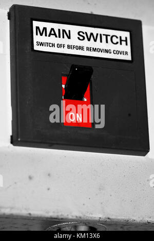 Electric circuit breaker switch. Safety, cut off device Stock Photo ...