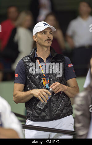 Dusan Vemic, coach of Novak Djokovic on day eight of the 2025 Wimbledon ...