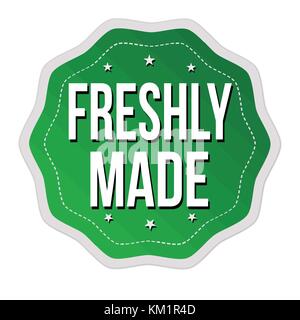 Freshly made grunge rubber stamp on white background, vector ...