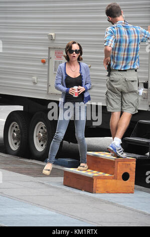 Actress Christina Ricci smoking a cigarette at LAX Airport before ...