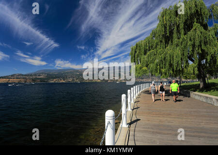 Summer, the Simpson Boardwalk, Waterfront Park, Okanagan Lake, Kelowna ...