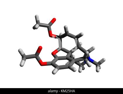 Chemical structure of heroin (diacetylmorphine) narcotic drug Stock ...