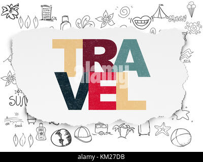 Travel concept: Map on Torn Paper background Stock Photo - Alamy