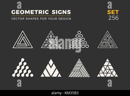 Rounded triangle contour, outline shape. Soft, smooth design element – Stock vector illustration ...