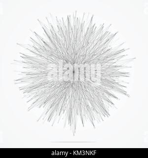 Geometric abstract background with connected line and dots. Structure ...