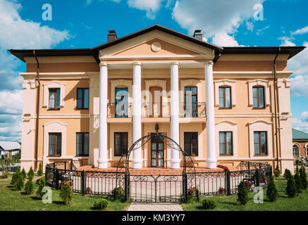 Mir, Belarus. Building Of Former Main Synagogue Under Blue Summer Sky ...