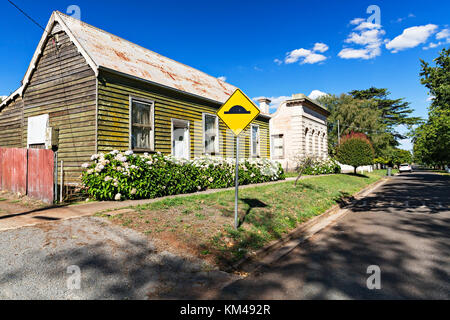 Old weatherboard house in Learmonth Victoria Australia.Learmonth is an ...