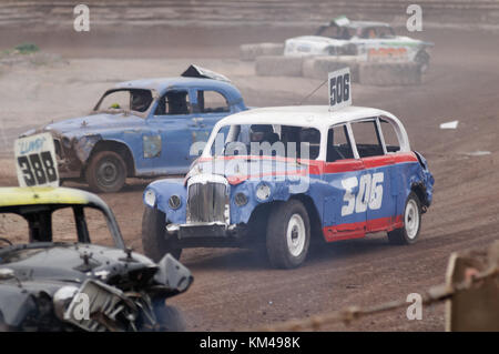 Banger racing cars Stock Photo - Alamy