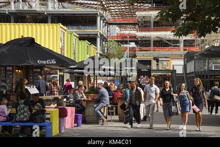 Re:start Container City built after earthquakes, Cashel Mall, CBD ...