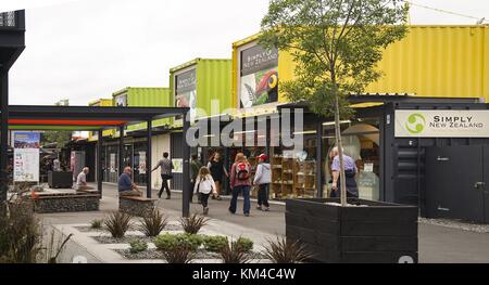 Re:start Container City built after earthquakes, Cashel Mall, CBD ...