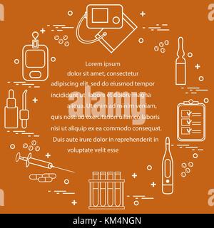 Medical devices, tools and drugs arranged in a circle. Health and ...