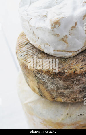 stacked artisan cheese Stock Photo - Alamy