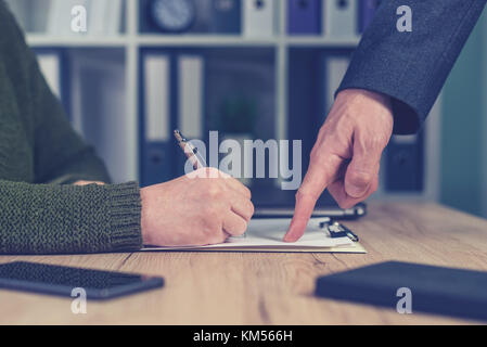 Boss giving orders and work tasks with assignment to be improved. Male ...