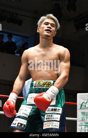 Tokyo, Japan. 1st Dec, 2017. (L-R) Takanori Hatakeyama, Naoko Fujioka ...