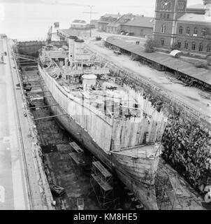HMS Dristigheten, a Swedish naval ship, docked in Karlskrona, Sweden ...