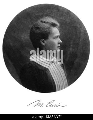 This portrait of Marie Curie, renowned scientist and Nobel laureate ...