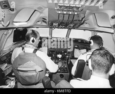 The SAS DC-8 33 flight deck is a cockpit of a classic jetliner used by ...