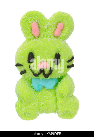 Green marshmallow candy isolated on a white background Stock Photo - Alamy