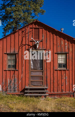 Historic ranch building in Valles Grande within Valles Caldera National ...