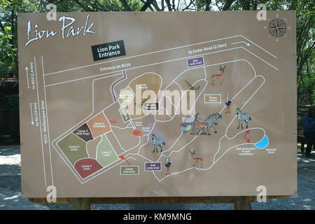 Information board with map showing layout of Mamallapuram ...