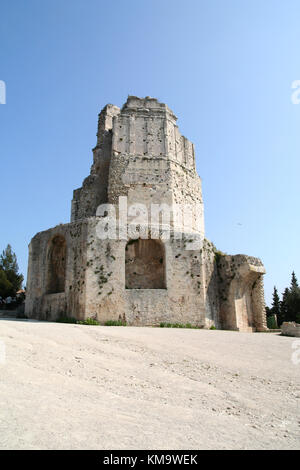 la Tour Magne, "the Great Tower", a ruined Roman tower on Mont Cavalier ...