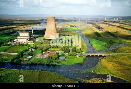 Bellacorick peat turf fired power station, County Mayo, Ireland. Peat ...
