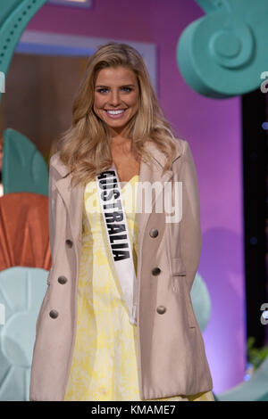 DORAL, FL - JANUARY 23: Tegan Martin, Miss Australia 2014, rehearses on ...
