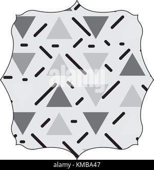 grayscale square with graphic figure style background Stock Vector ...