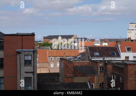 Views over the rooftops rooves of Kingston upon Hull city centre center ...