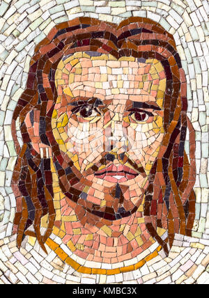 Jesus in a recent mosaic made with ancient techniques Stock Photo - Alamy