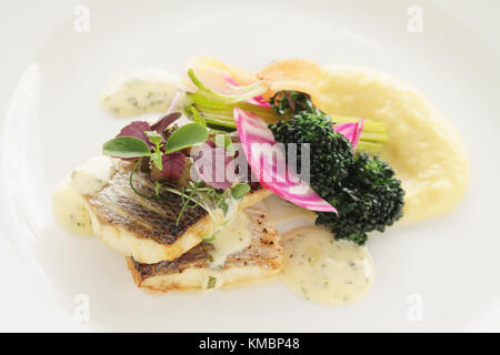 plated fish starter appetizer Stock Photo - Alamy